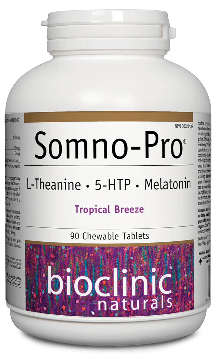 Somno-Pro: L-Theanine · 5-HTP · Melatonin - Chewable Tablets – The Nest ...